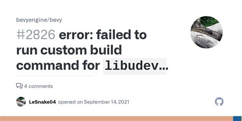 Error Failed To Run Custom Build Command For `libudev Sys V014` When Running Examples · Issue