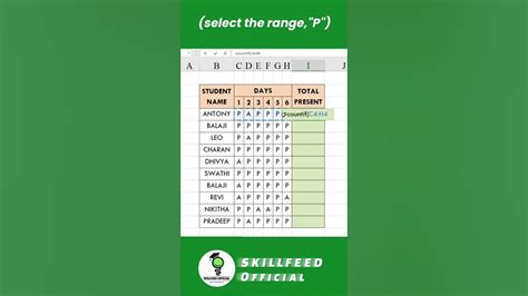 simple attendance excel countif beginners exceltricks tips