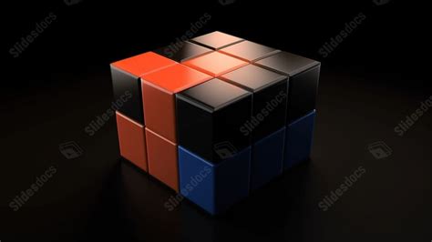 A Rubiks Cube On Black Powerpoint Background For Free Download