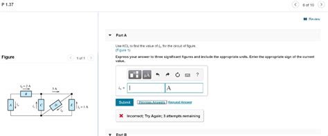 Solved P 137 6 Of 10 Ii Review Part A Use Kcl To Find The