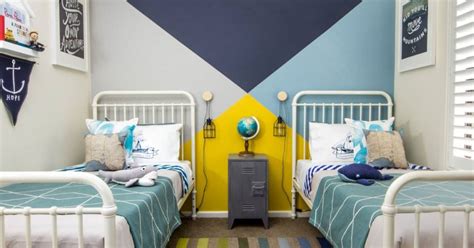 Foto Desain Cat Kamar Geometris Tampil Keren Yang Harus Kamu