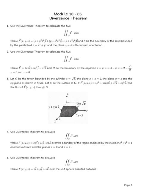 Divergence Theorem Pdf