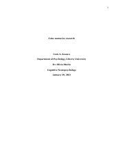 Understanding False Memories Causes And Implications Course Hero