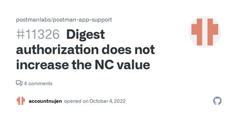 Digest Authorization Does Not Increase The Nc Value · Issue 11326