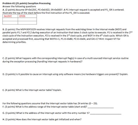 Solved Problem 1 25 ﻿points ﻿exception Processing Answer