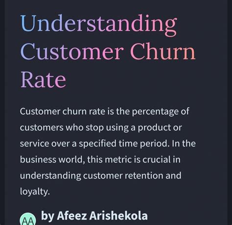 Lawal Afeez Arishekola On Linkedin Understanding Customer Churn Rate