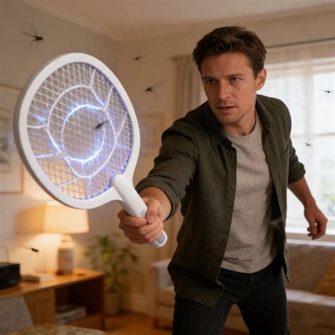 Dropshipping Bug Zapper Racket Fly Swatter Mosquito Bat 1200mah Usb