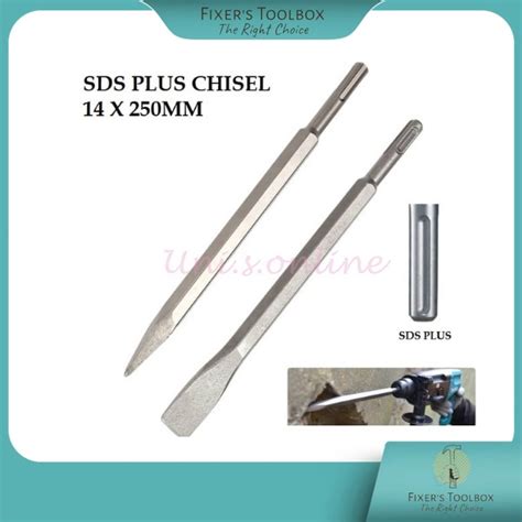 14 X 250mm Sds Plus Hammer Chisel Bit Flat Pointed Shopee Malaysia