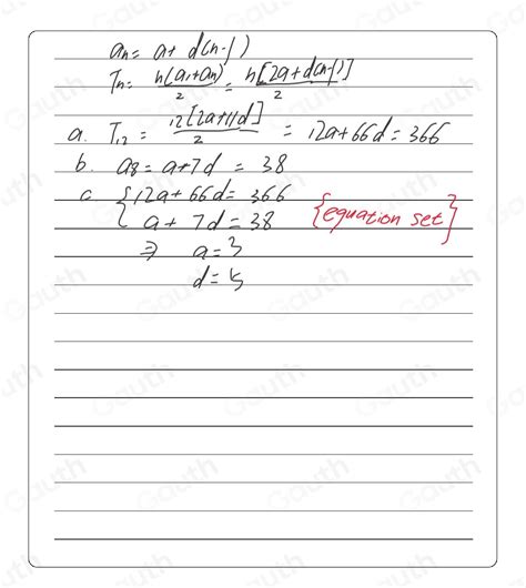 Solved G An Arithmetic Sequence Has First Term A And Common Difference