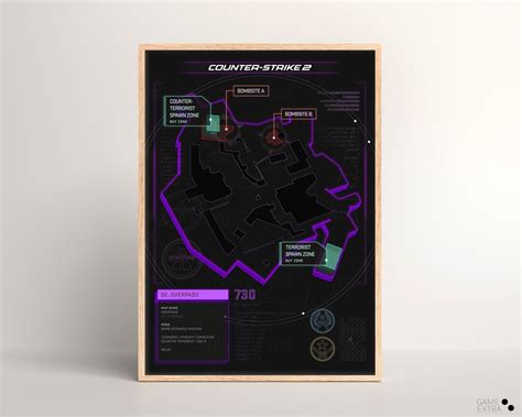 Counter Strike X Overpass Map Poster Game Wall Art Poster Print Art Poster Gift Wall