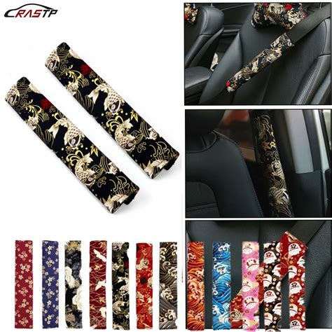 안전벨트 커버 장식 Rastp 범용 자동차 시트 벨트 Jdm 스타일 직물 보호대 안전 어깨 티몬