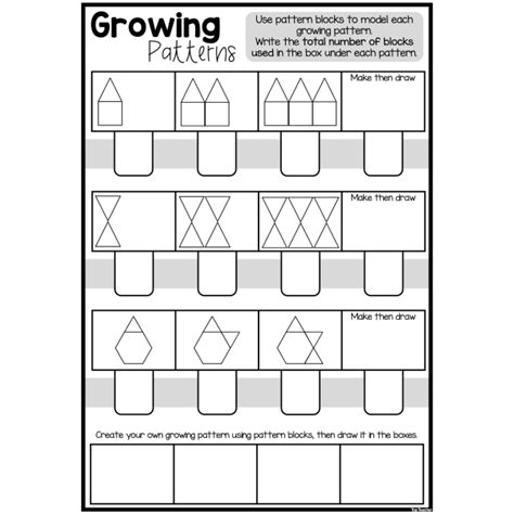 growing patterns worksheets top teacher worksheets library