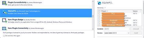 sqlite xamarin forms win phone 8 1 silverlight offline mode using