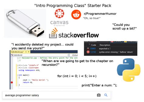 intro programming class starter pack r programmerhumor