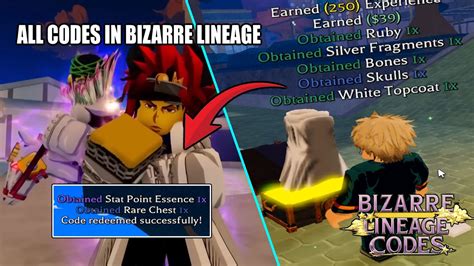All New Bizarre Lineage Codes All Working Codes Free Chest Rewards