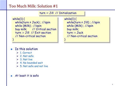 Ppt Thread Synchronization Too Much Milk Powerpoint Presentation