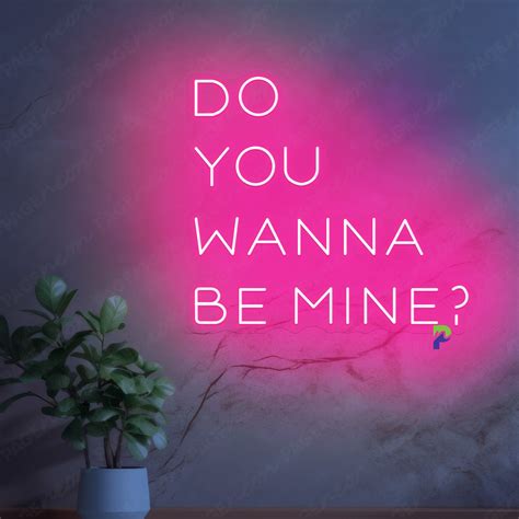 Pink Neon Sign Do You Wanna Be Mine Valentine Led Light Pageneon