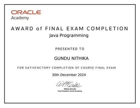 javaprogramming oracleacademy certification learningjourney