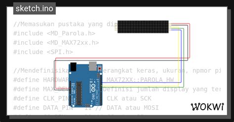 Dotmatrix Runningtext Wokwi Esp32 Stm32 Arduino Simulator