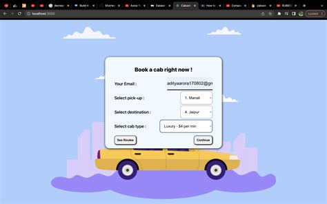 github adityaarora08 cab booking system full stack frontend with