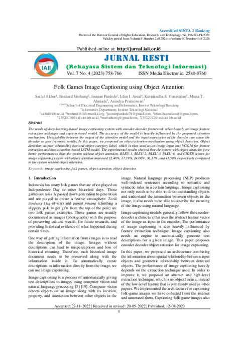 Pdf Folk Games Image Captioning Using Object Attention