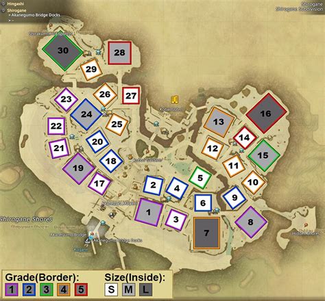 Ffxiv Housing Grade By Plot Maps Updated With Shirogane R Ffxiv