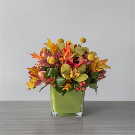 Fall Orchid Symphony Elegant Cymbidium Orchid Arrangement For Autumn
