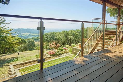 Wood Deck Railing With Glass Panels At Scott Mcrae Blog