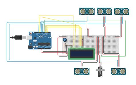 Circuit Design Parkir Tinkercad