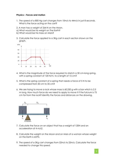 Science 9 Physics Worksheet 3 2 Scienceworksheets Net