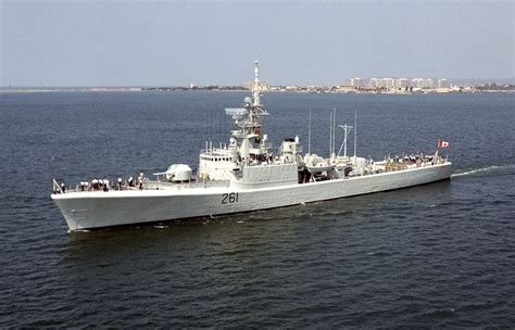 Royal Canadian Navy Ship In The Ocean