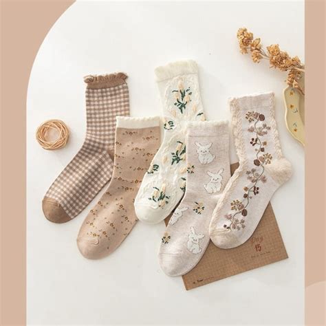 Mori Girl Cute Socks Set The Cottagecore