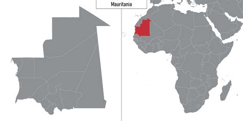 Map Of Mauritania And Location On Africa Map 28649579 Vector Art At