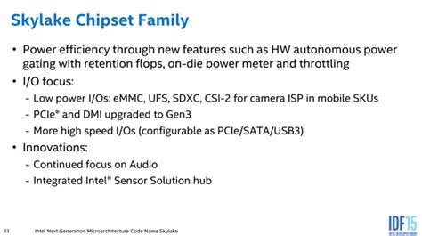 Intel Skylake Microarchitecture High Level Info From Idf 2015
