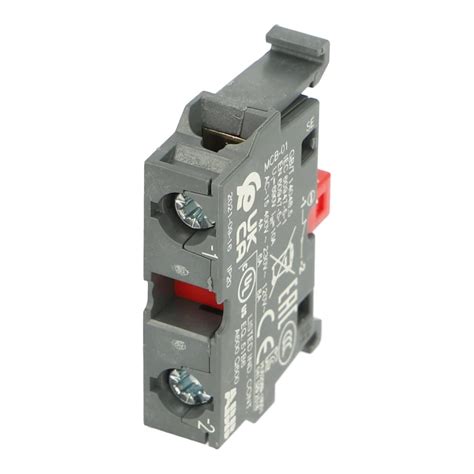 Mcb 01 1sfa611610r1010 Mcb 01 Abb Modular Contact Block 5a 24vdc 1nc Contact Front