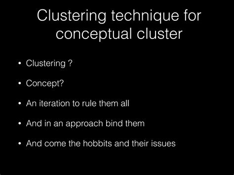 clustering technique for conceptual clusters pdf technology and computing