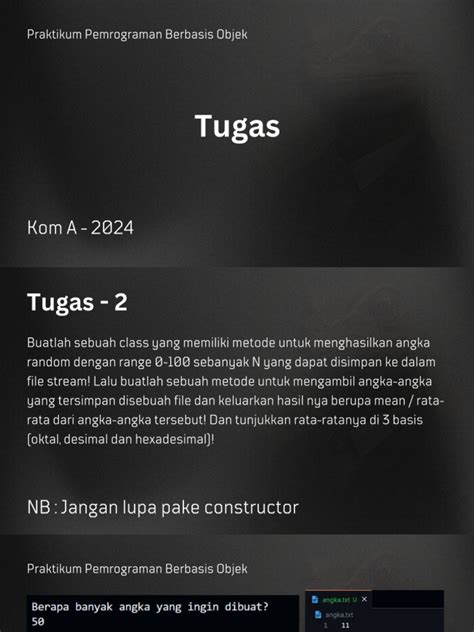 Praktikum Pemrograman Berbasis Objek Pdf