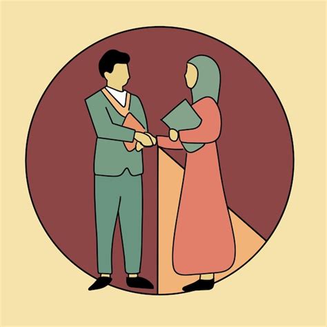 Ilustraci N De Oficinistas D Ndose La Mano Vector Premium