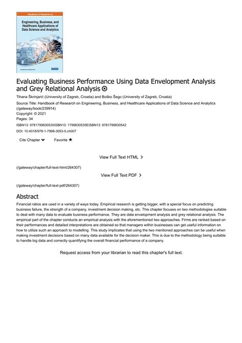 Pdf Evaluating Business Performance Using Data Envelopment Analysis And Grey Relational Analysis