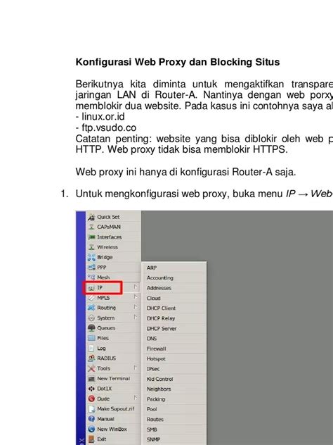 Konfigurasi Web Proxy Dan Blocking Situs Pdf