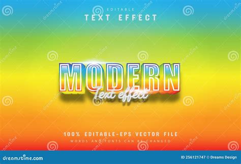 Modern Colorful Text Effect Stock Vector Illustration Of Decoration Typography 256121747