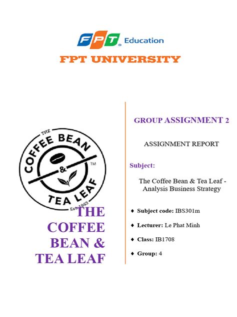 Fpt Ibs301m Ib1708 Group Assignment 2 127 Pdf Coffee Brand