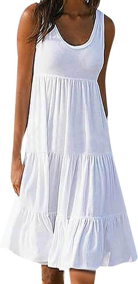 White Plus Size Beach Dresses