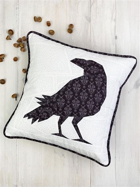 Raven Crow Quilt Block Pattern 3 Sizes Pdf Instant Download