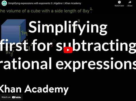 Khan Academy Exponent Properties Simplifying Expressions With