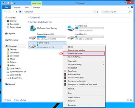 Внешний диск шифрование для Windows с помощью Bitlocker