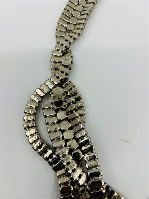 Christian Dior Vintage Rhinestone Twist Belt Gem