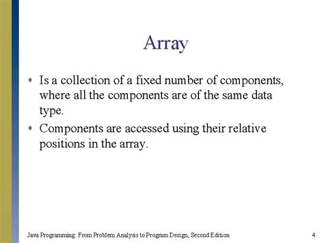 Chapter 9 Arrays Java Programming From Problem Analysis