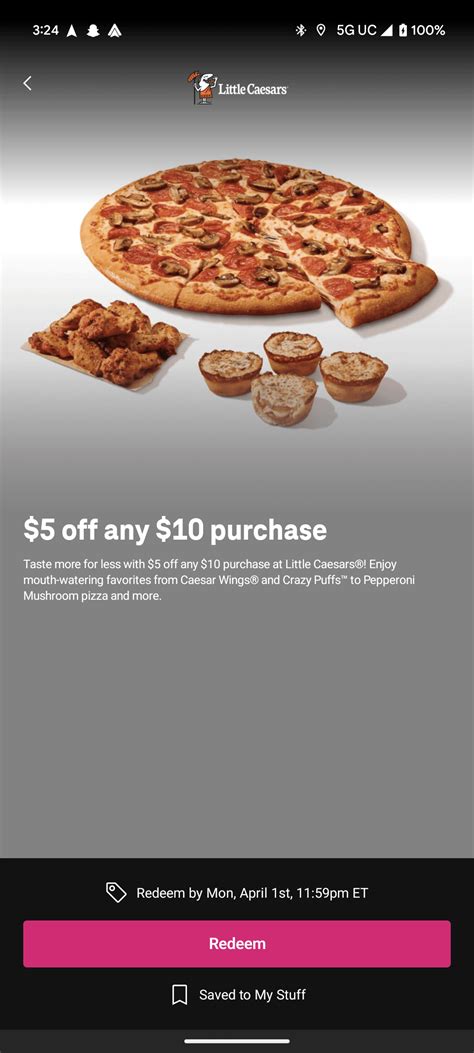 5 Off Any 10 Purchase Lil Caesars R Freefood