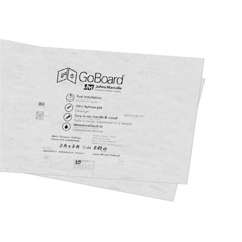 Sous Couche Imperméable Goboard Pour Pose De Carreaux 12 Po X 3 Pi X 5